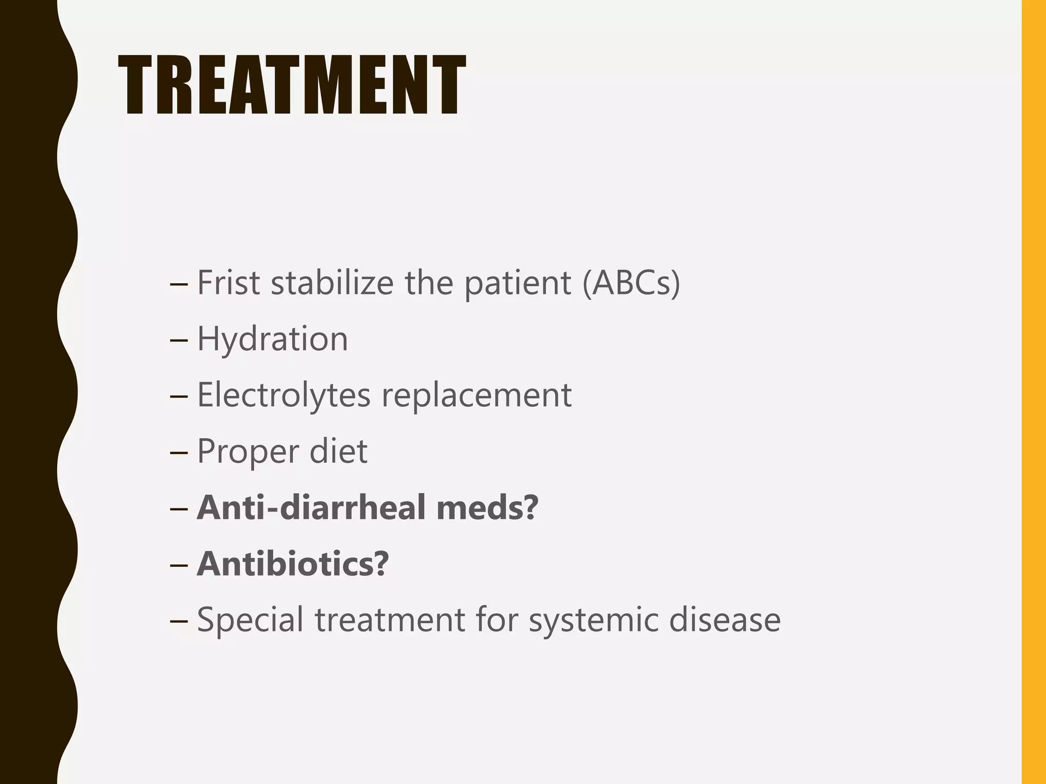 Acute diarrhea and fluid therapy | PPTX