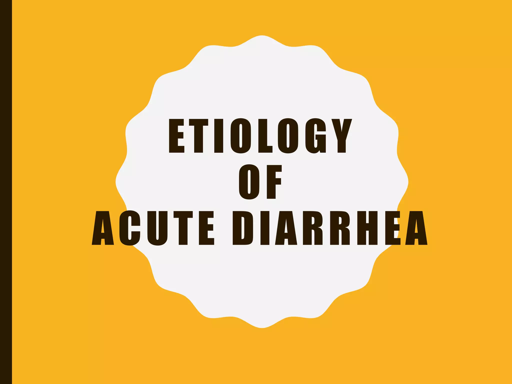 Acute diarrhea and fluid therapy | PPTX