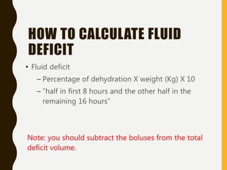 Acute diarrhea and fluid therapy | PPTX