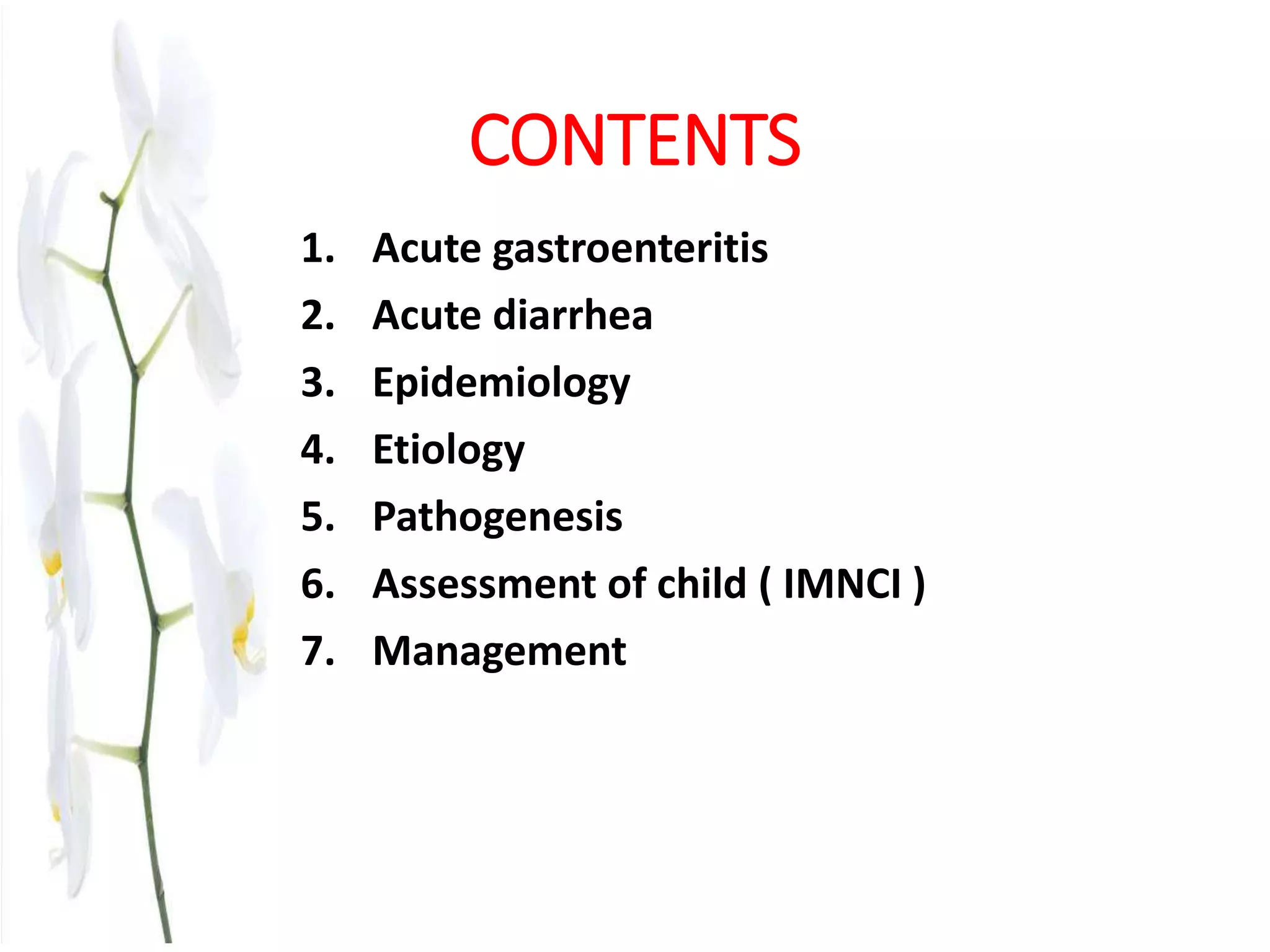 Acute diarrhea (imnci) | PPTX