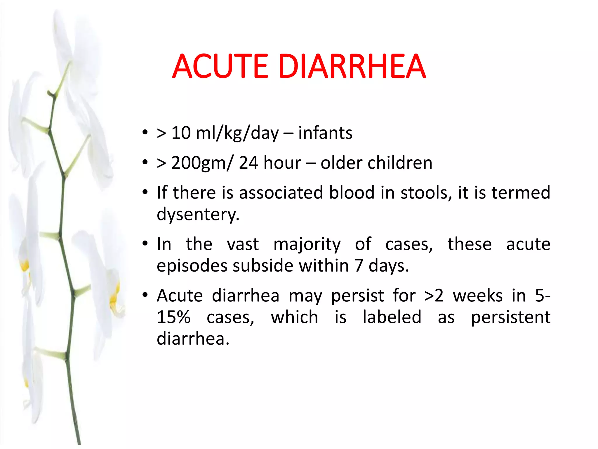 Acute diarrhea (imnci) | PPTX