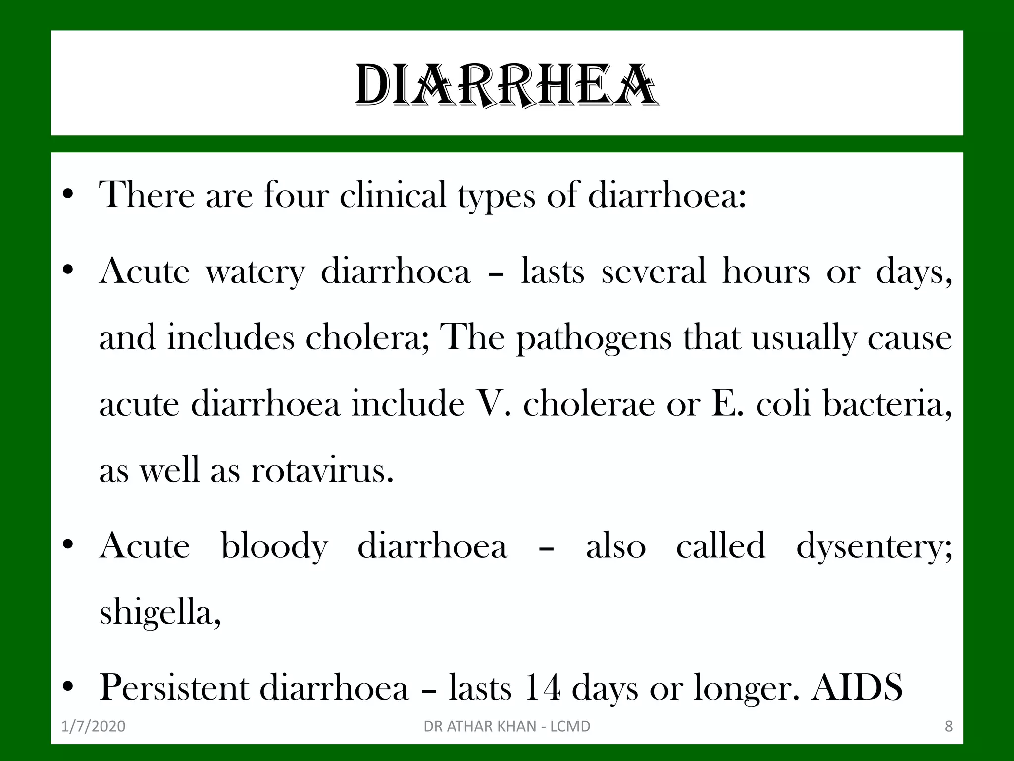 acute diarrheal disease and its prevention | PDF