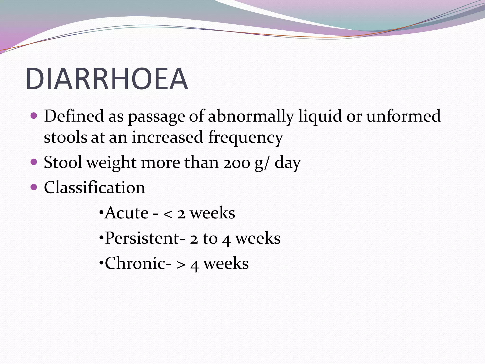 Acute diarrhoea | PPTX