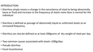Acute management of acute watery diarrhea | PPTX