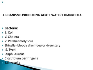 Acute diarrhoeal diseases | PPTX