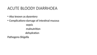 EPIDEMIOLOGY OF ACUTE DIARRHOEAL DISEASES | PPTX