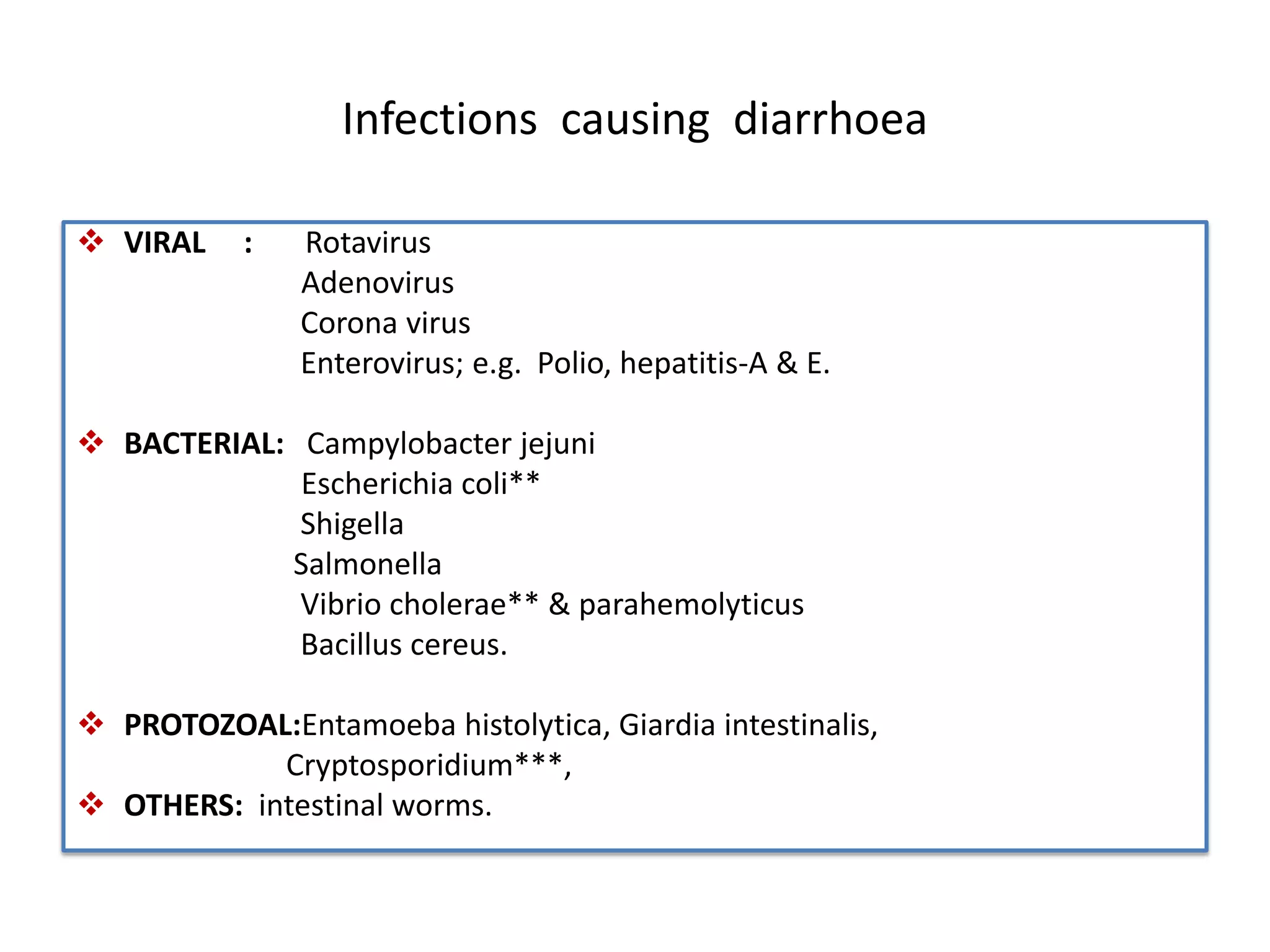 Acute diarrhoeal diseases for mail | PPT