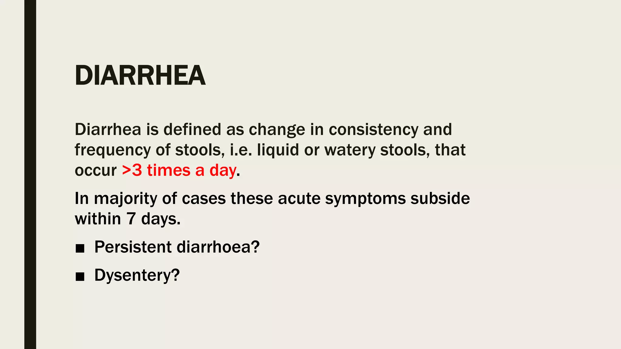 acute diarrhoea Pediatrics | PPTX