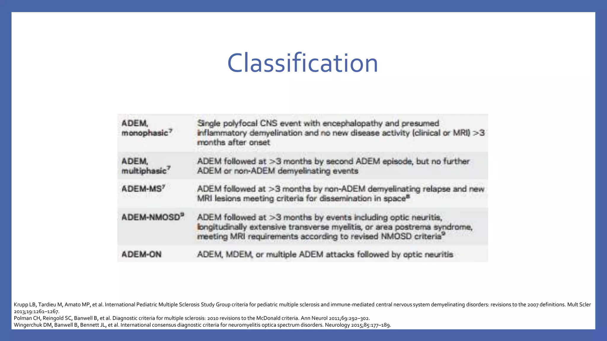 Acute Disseminated Encephalomyelitis | PPTX