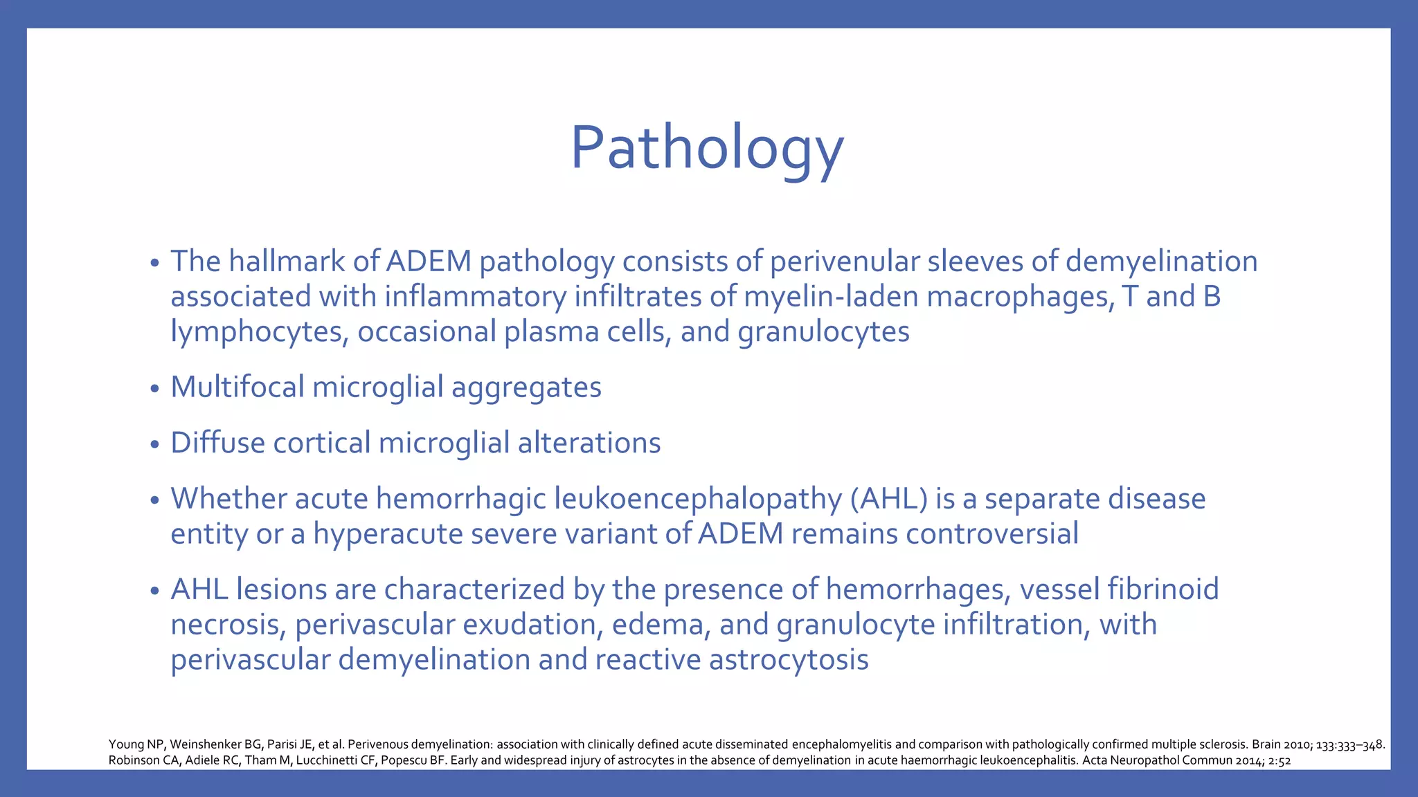 Acute Disseminated Encephalomyelitis | PPTX