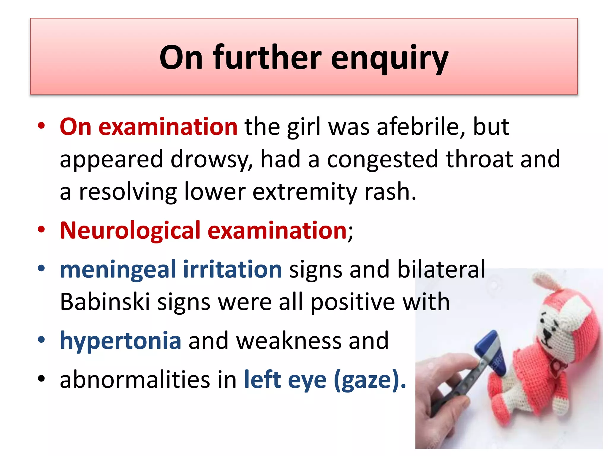 Acute disseminated encephalomyelitis (ADEM) .Case Report. | PPTX