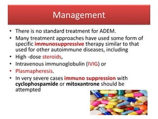 Acute disseminated encephalomyelitis (ADEM) .Case Report. | PPTX | Brain and Nervous System ...