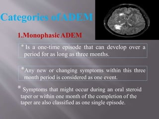 Acute Disseminated Encephalomyelitis | PPTX