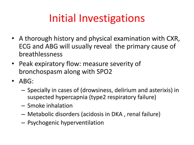 clinical approach to Acute Dyspnea | PPTX