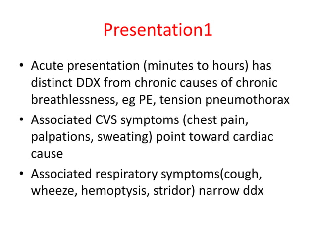 clinical approach to Acute Dyspnea | PPTX