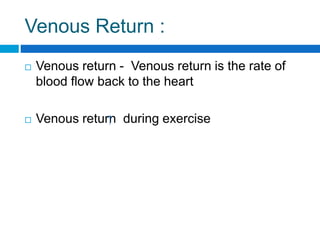 Acute Effects Exercise On cardiovascular system | PPT
