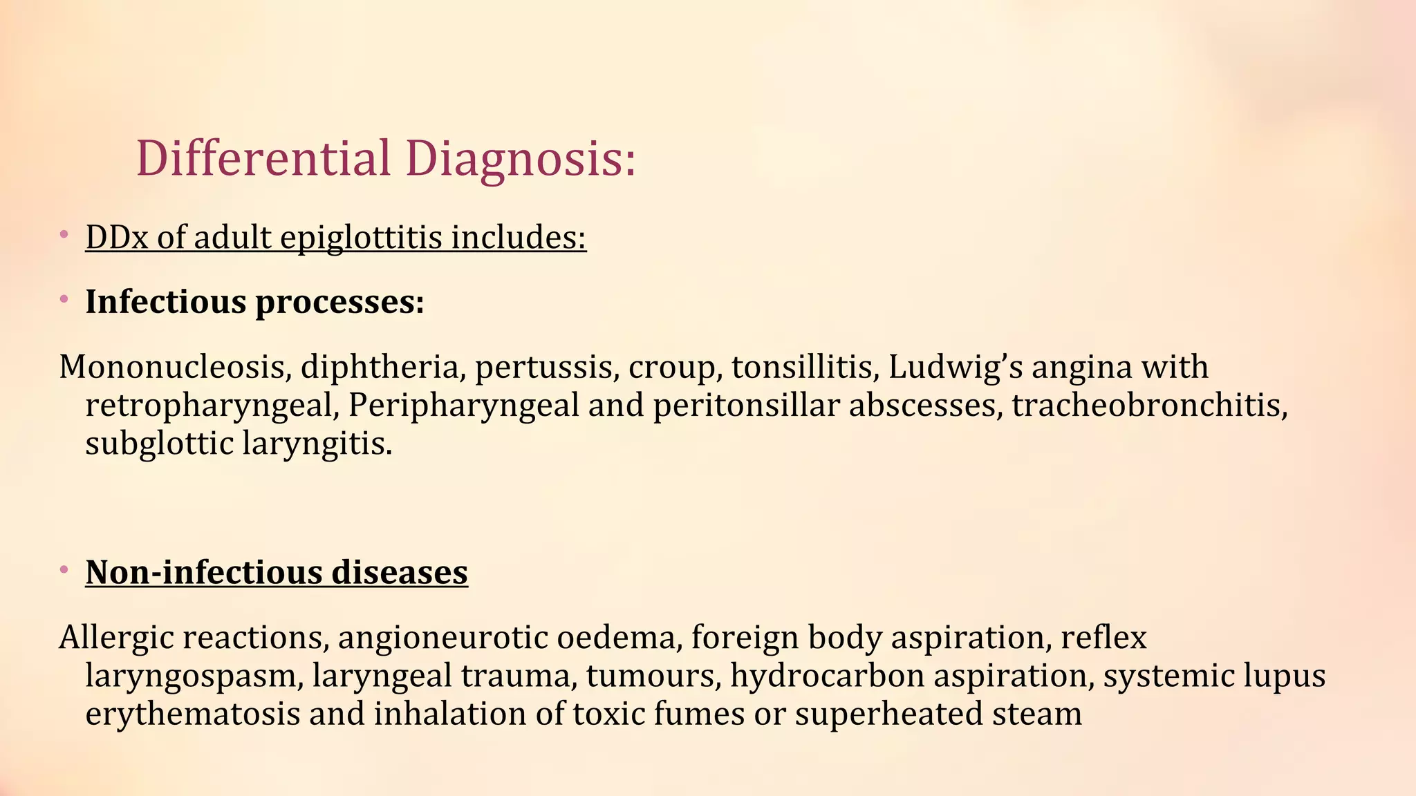 Acute epiglottitis | PPT