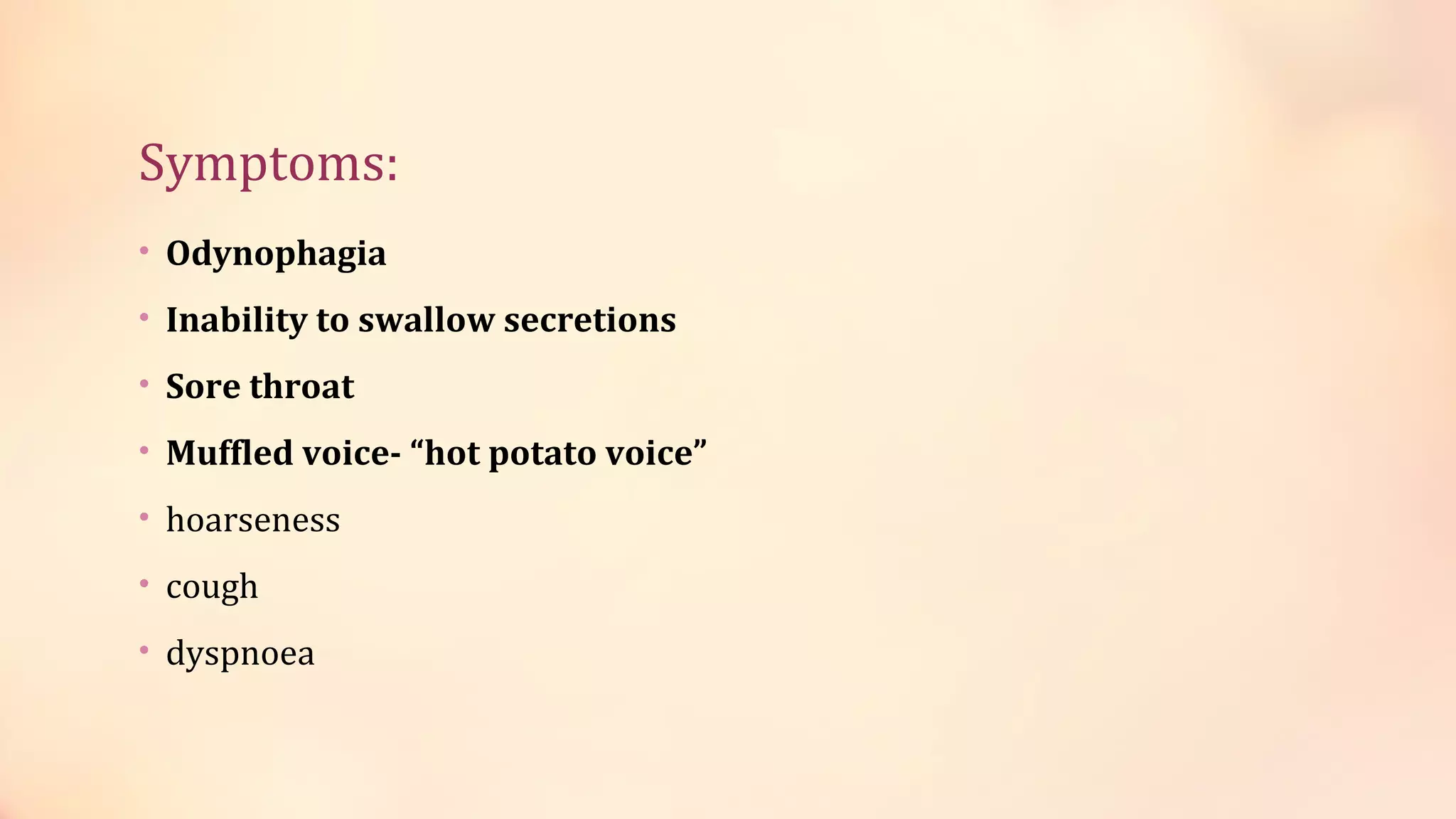 Acute epiglottitis | PPT