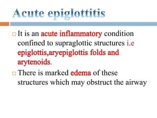 Acute epiglottitis | PPTX