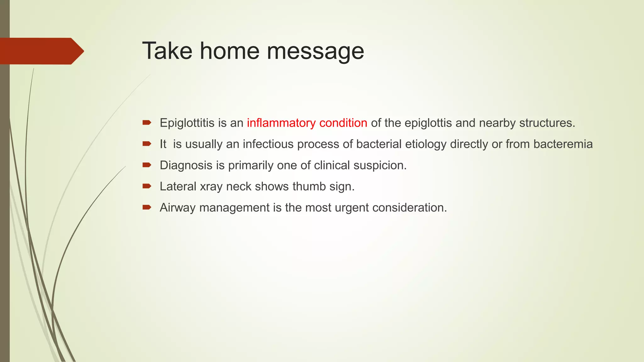 Acute epiglottitis | PPTX