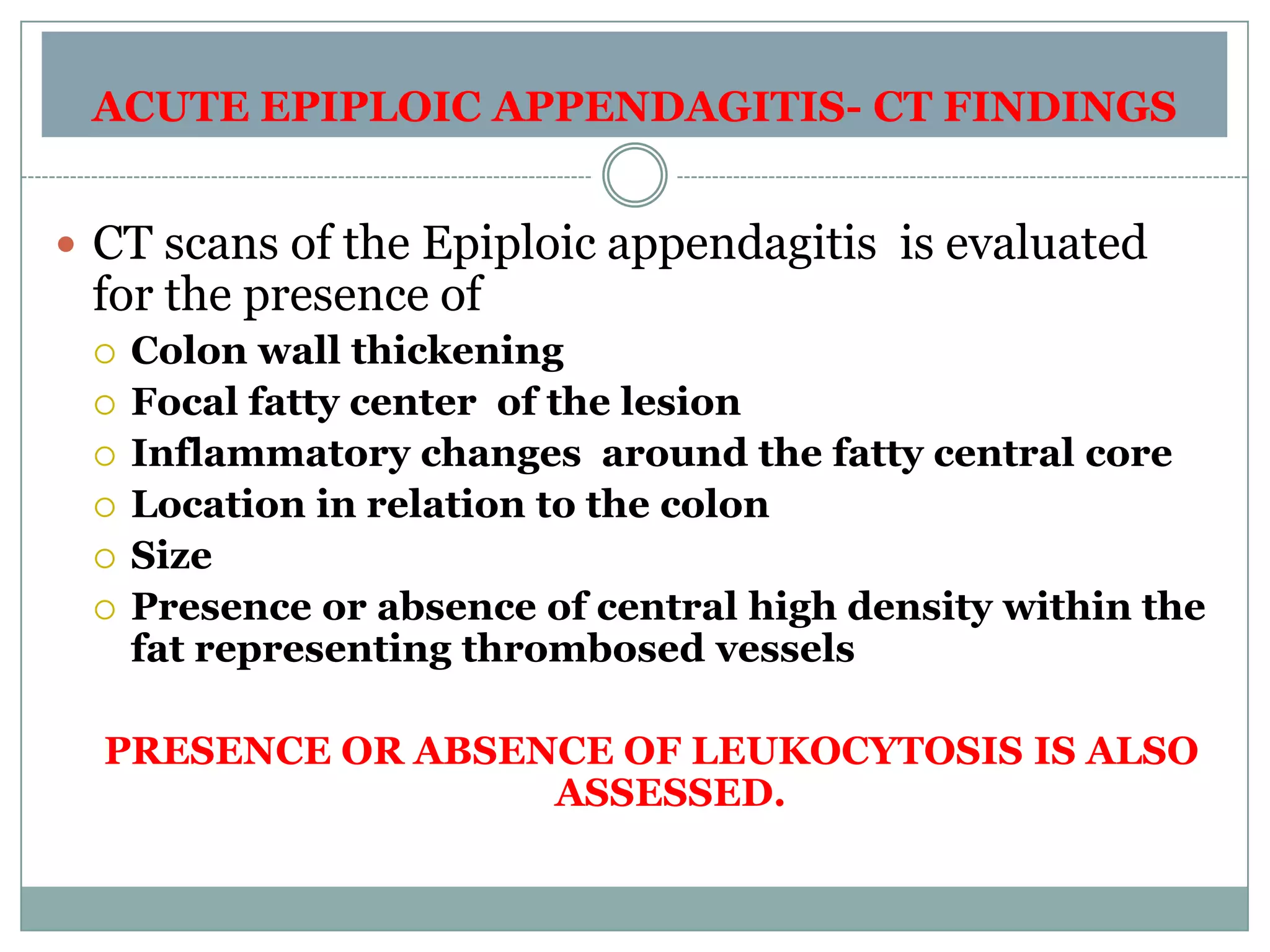 Acute epiploeic appendagitis.pptx2 | PPT