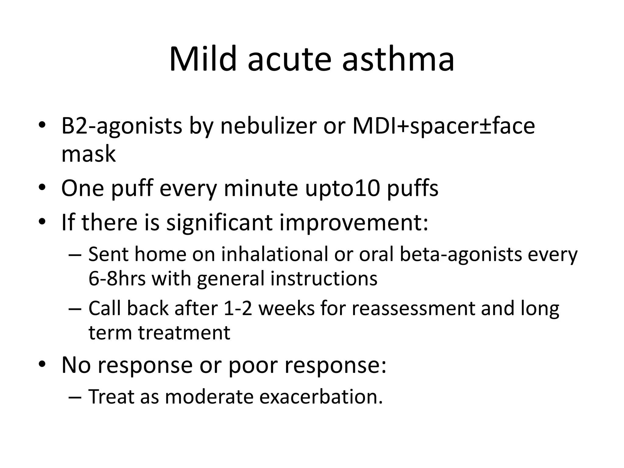 Acute exacerbation of asthma | PPTX
