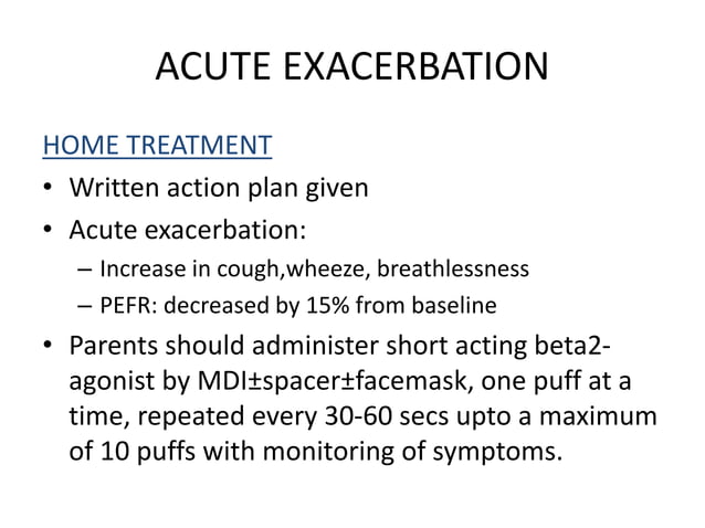 Acute exacerbation of asthma | PPTX | Lung and Respiratory Health ...