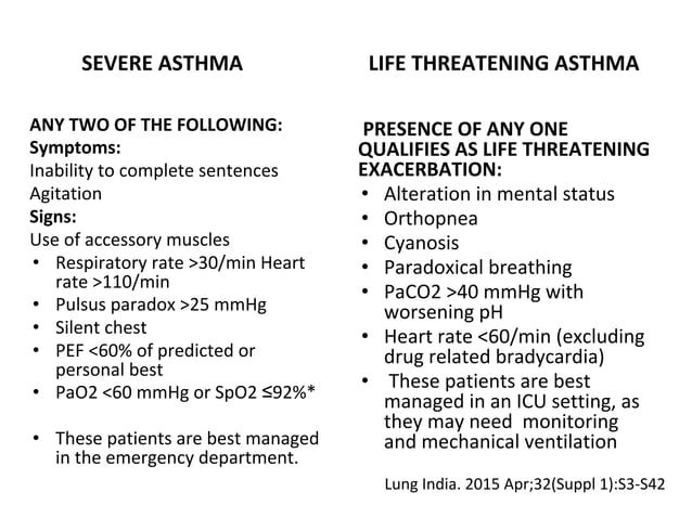 Acute exacerbation of asthma | PDF | Lung and Respiratory Health ...