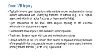 Acute Extensor tendon injuries diagnosis and management.pptx