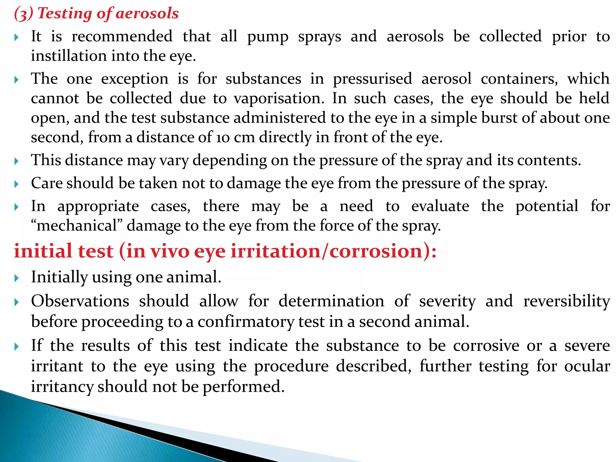 Acute eye irritation/corrosion- 405 | PPTX