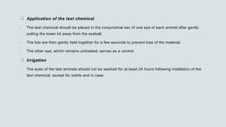 acute eye irritation studies as per OECD guidelines | PPTX