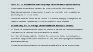 acute eye irritation studies as per OECD guidelines | PPTX