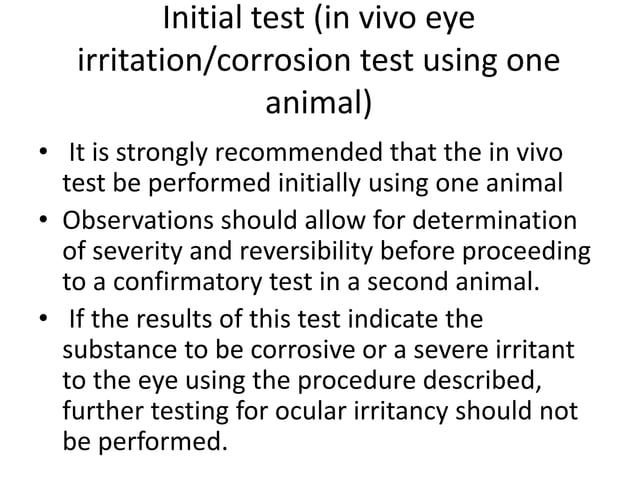 Acute eye irritation oecd | PPTX | Eye and Vision Conditions | Diseases ...