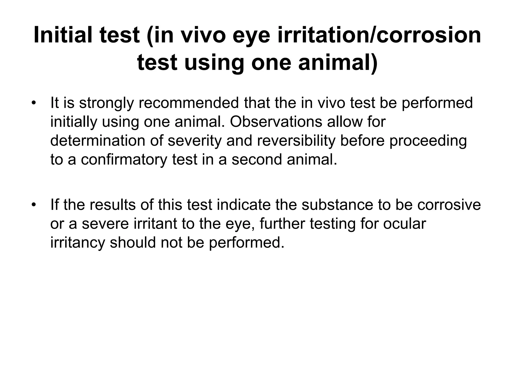 Acute Eye Irritation\Corrosion toxicology studies | PPTX
