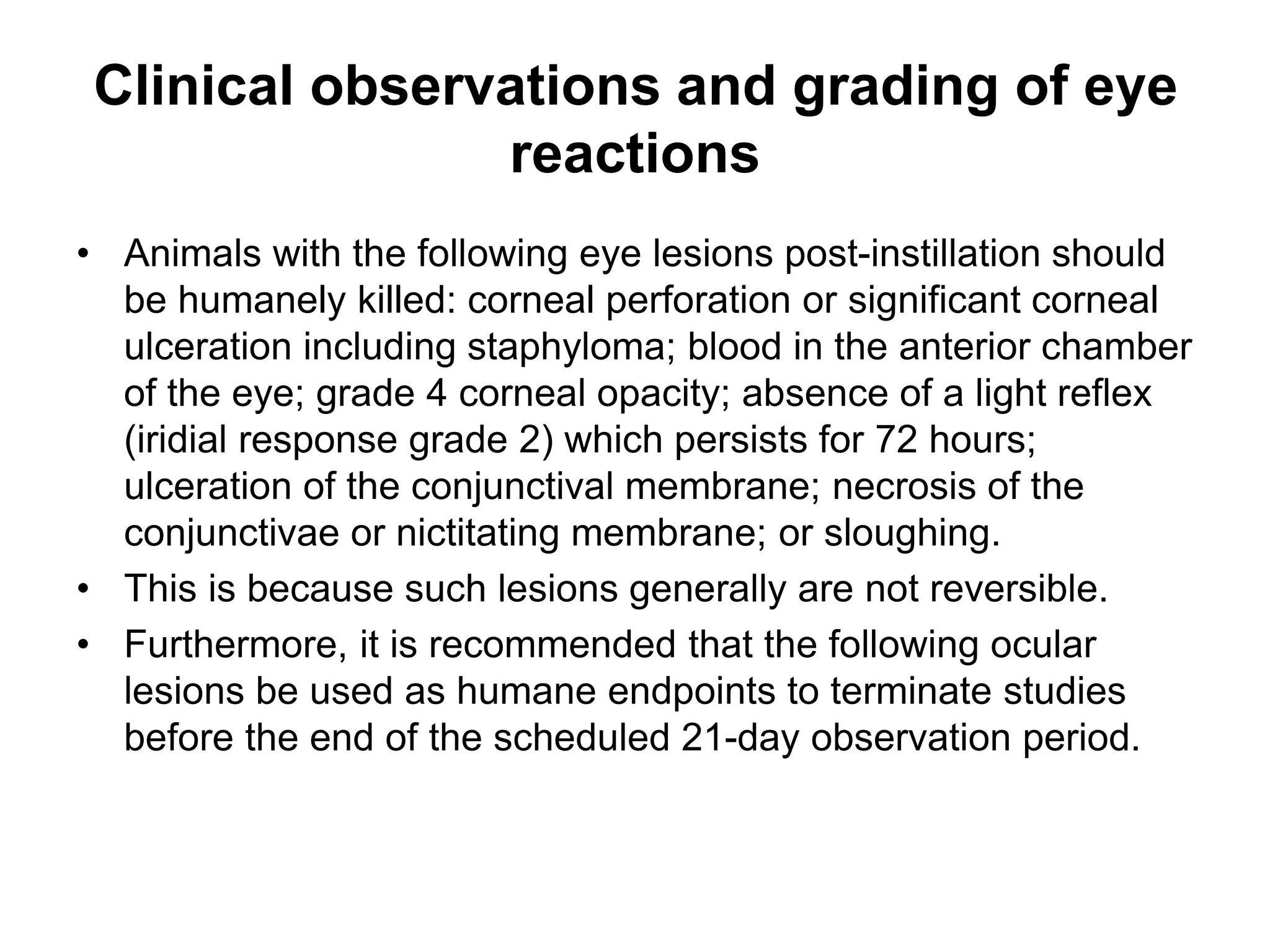 Acute Eye Irritation\Corrosion toxicology studies | PPTX