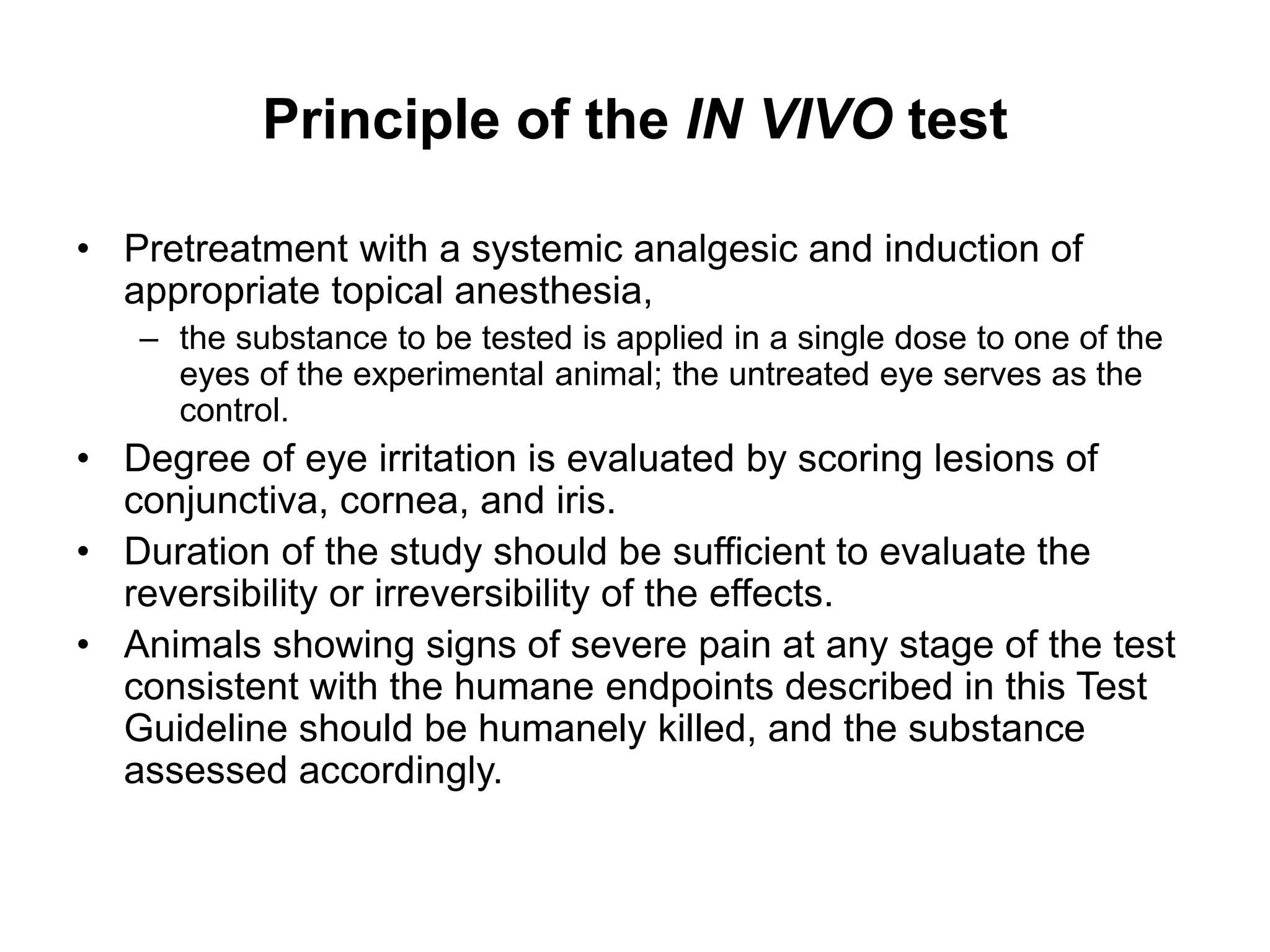 Acute Eye Irritation\Corrosion toxicology studies | PPTX