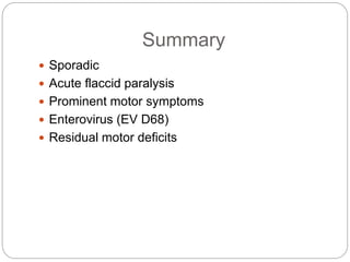 Acute Flaccid Myelitis | PPT