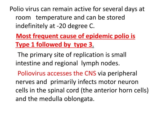Acute flaccid paralysis | PPTX | Infectious Diseases | Diseases and ...