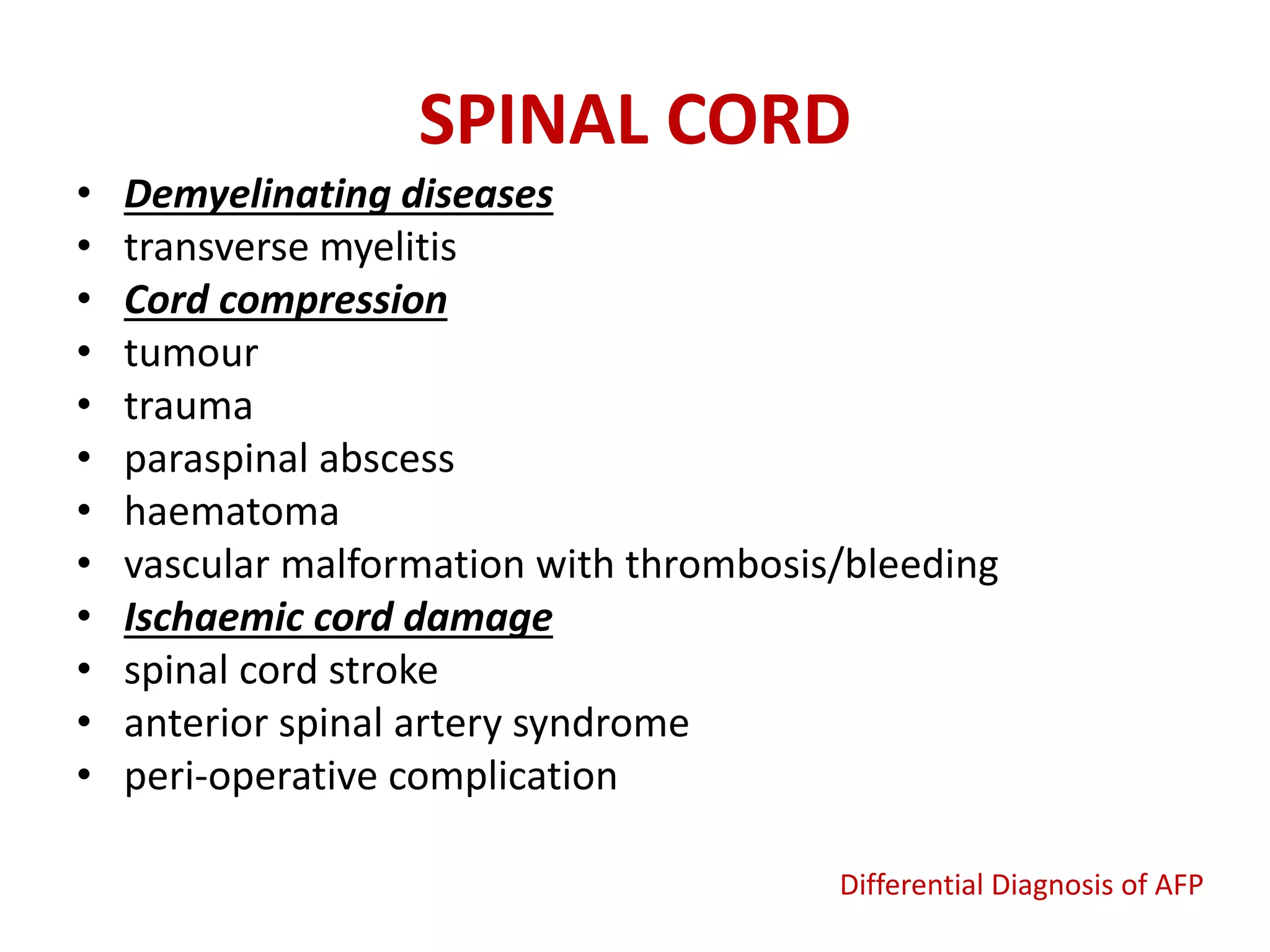 Acute flaccid paralysis (AFP) | PPTX