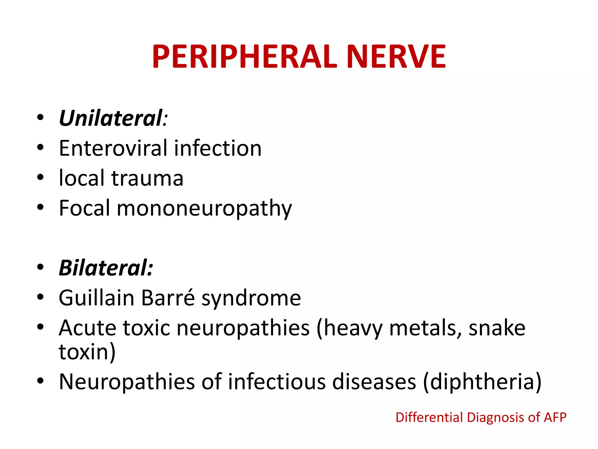 Acute flaccid paralysis (AFP) | PPTX