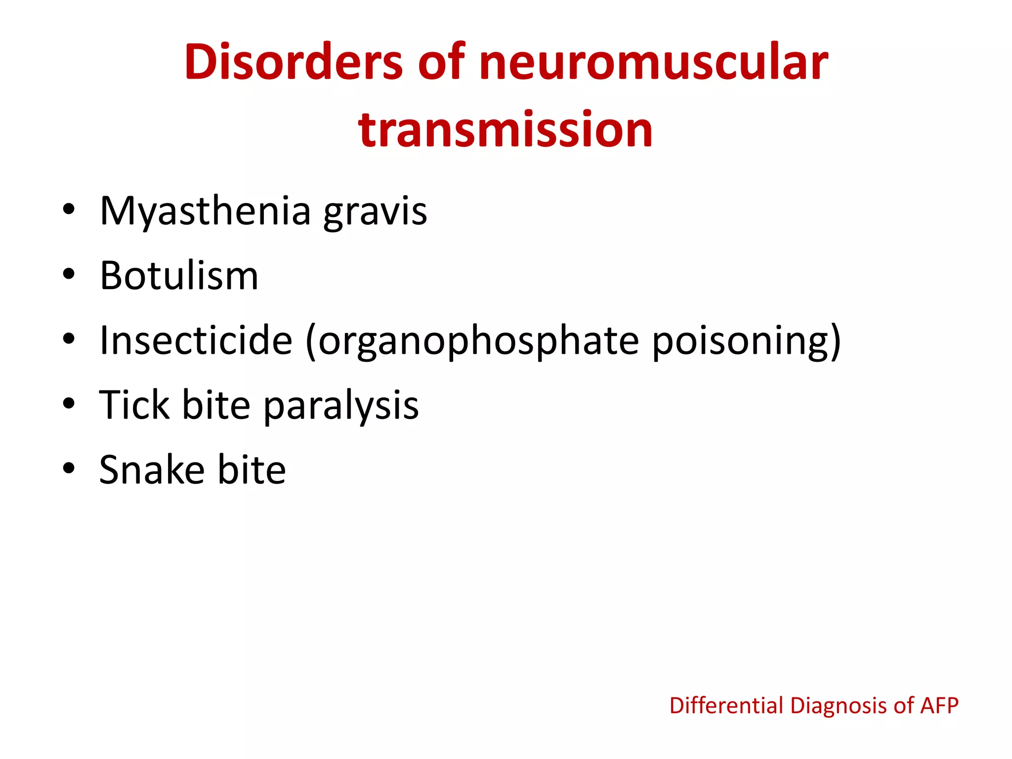 Acute flaccid paralysis (AFP) | PPTX