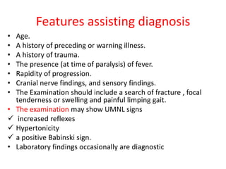 Acute flaccid paralysis afp ‫‬ | PPTX