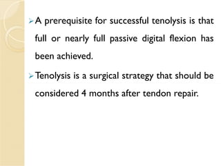 Acute flexor tendon injuries z 1 | PDF