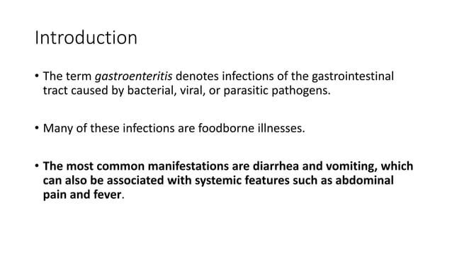 Acute Gastroenteritis in children and adolescent | PPTX | Digestive ...