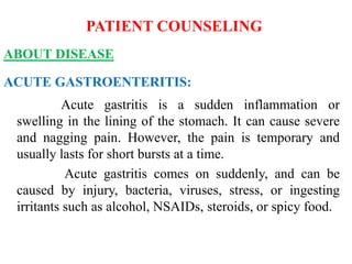 Acute gastroenteritis case study | PPTX