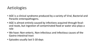 Acute gastroenteritis and fluid management | PPTX