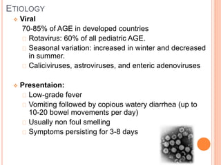 Acute gastroenteritis in children AG | PPTX