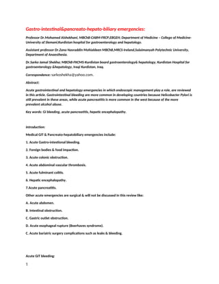 Six year medical college tutorial: Acute GIT emergencies..docx
