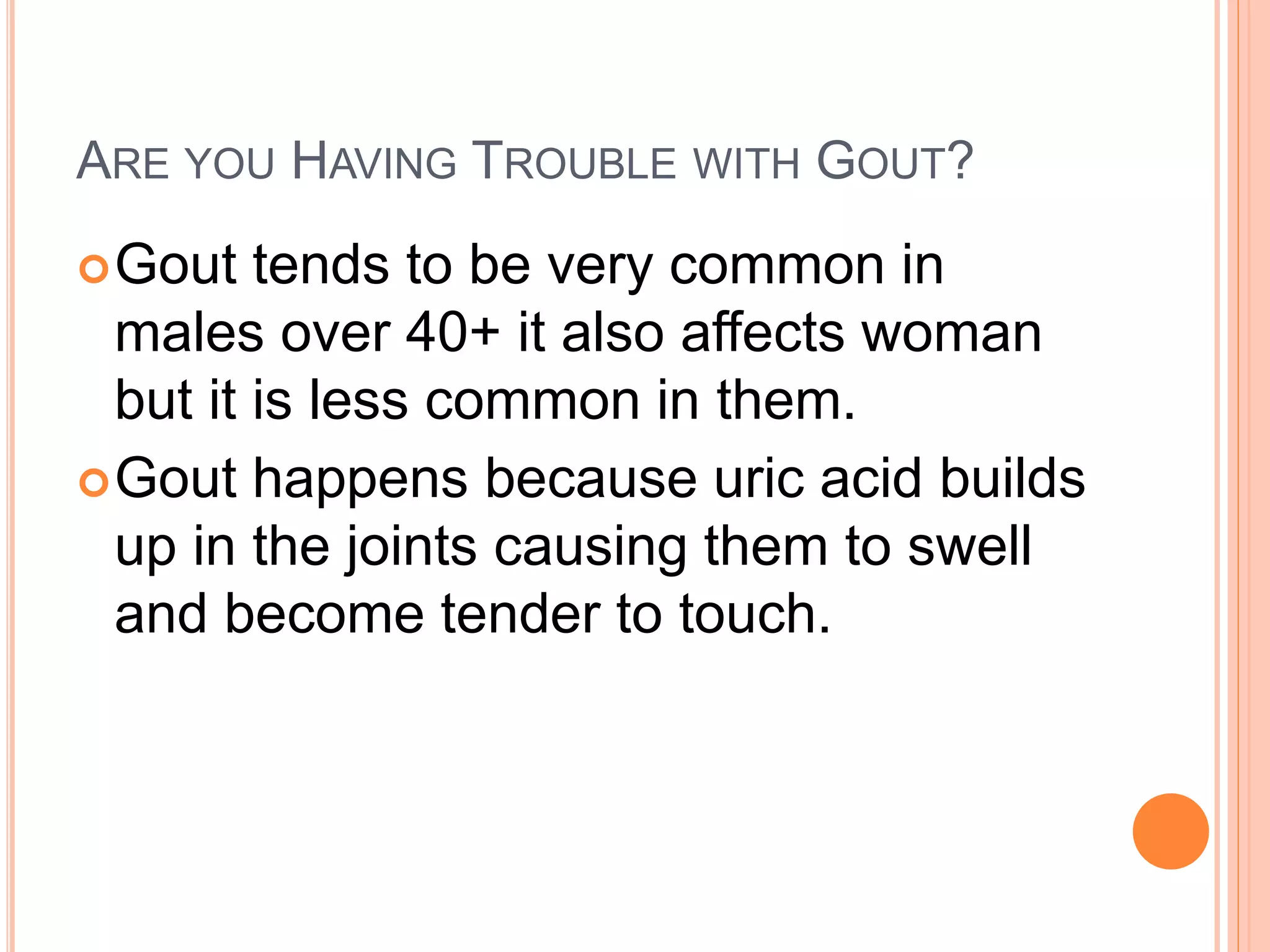 Acute gout attack treatment | PPTX