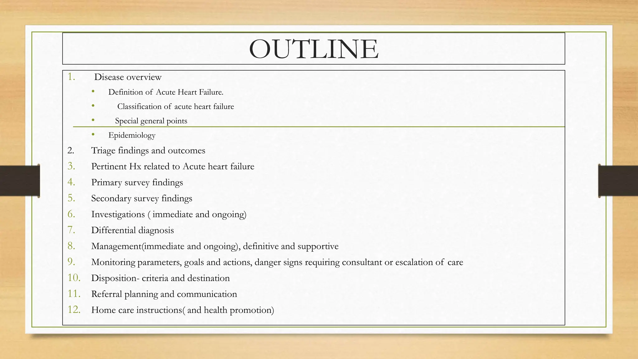 Acute Heart Failure presentation by Dr Chikondi Malobe | PPT